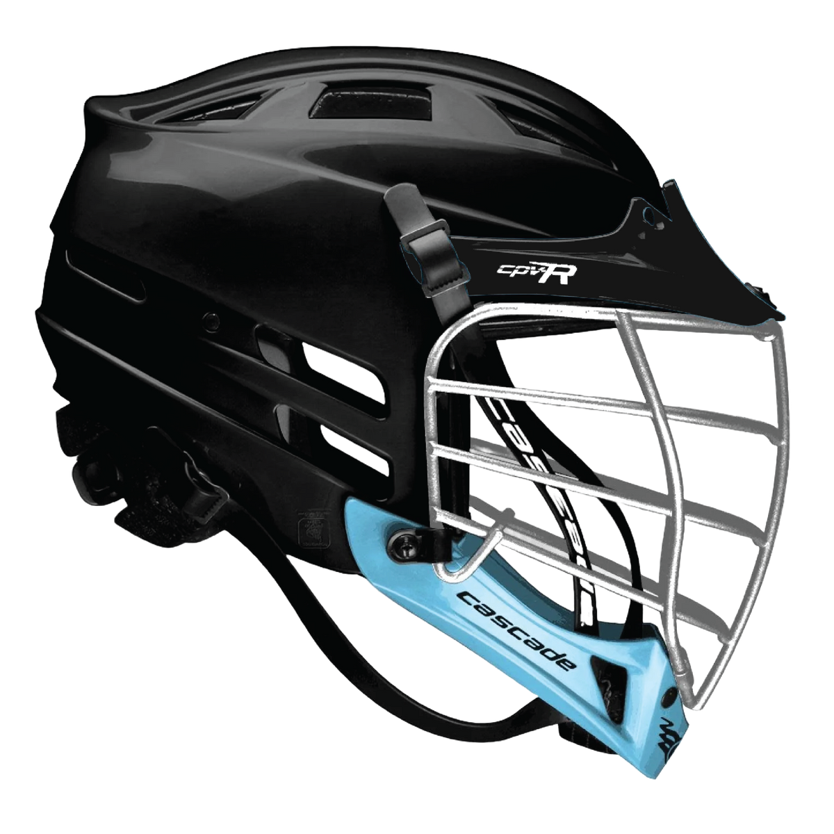 Cascade CPV-R Lacrosse Helmet Silver Black Carolina Black – Sling It ...