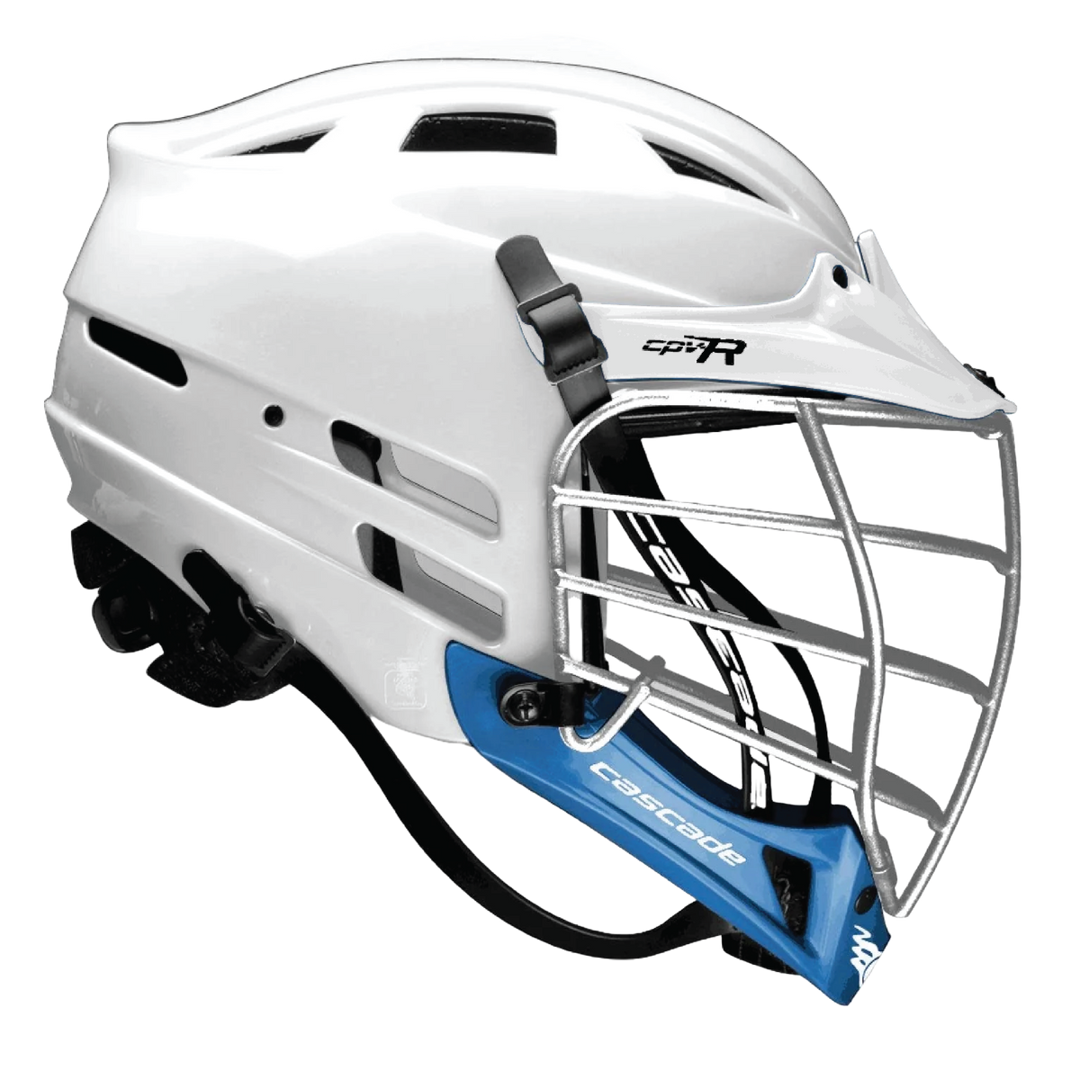 Cascade CPV-R Lacrosse Helmet Silver White Royal Black – Sling It! Lacrosse